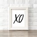 XO Wall Art Print Download - Etsy