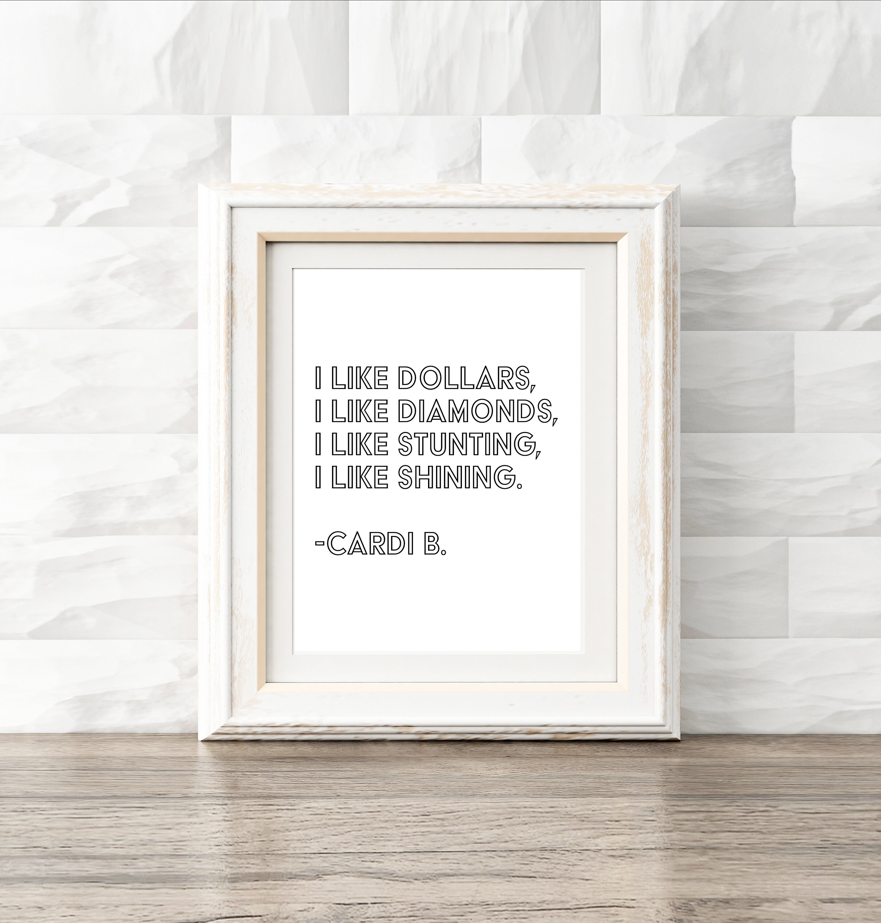 Cardi B Quote Rap Lyrics Print Hip Hop Poster Office Wall Etsy