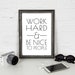 Work Hard and Be Nice to People Printable, Office Wall Art, Instant ...