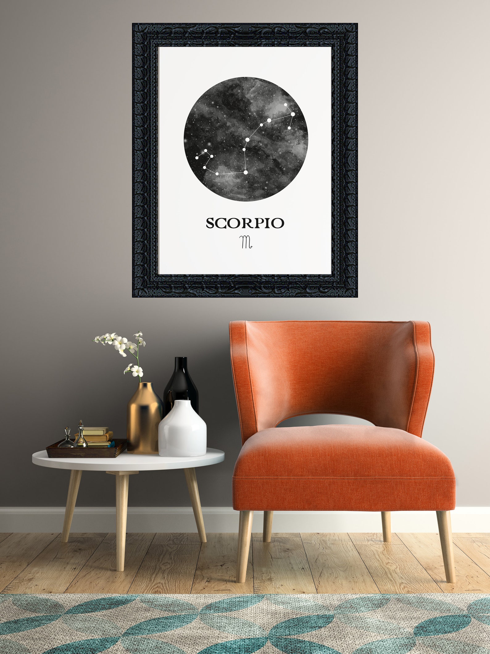 Scorpio Zodiac, Astrology Poster, Constellation Art, Office Wall Art ...