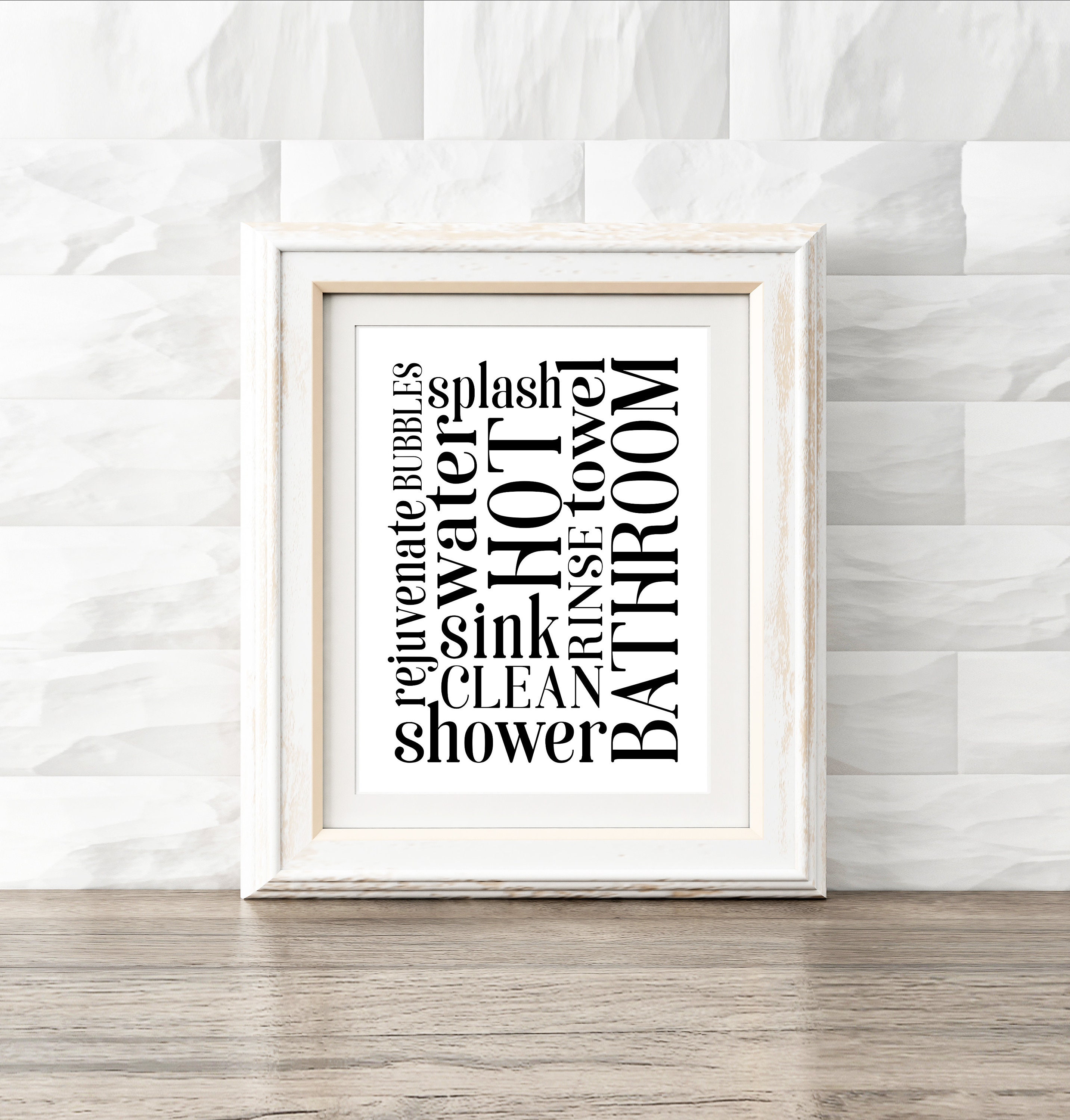 Bathroom Word Collage Digital Printable - Etsy
