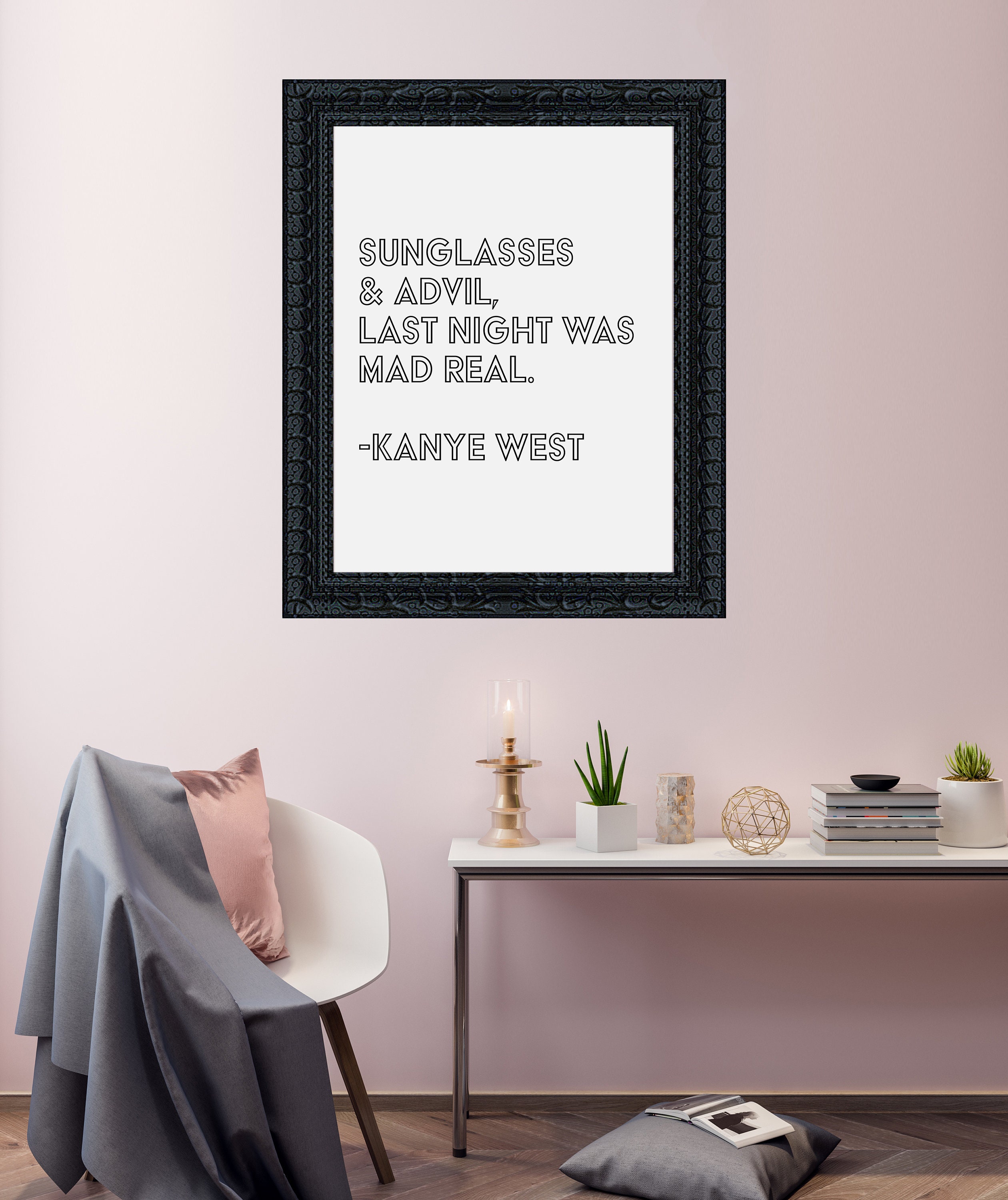 Kanye West Sign Rapper Quote Hip Hop Wall Art Rap Lyrics - Etsy