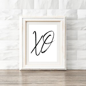 XO Art Printable, Valentine's Day Gift, Bedroom Sign, Hugs and Kisses ...