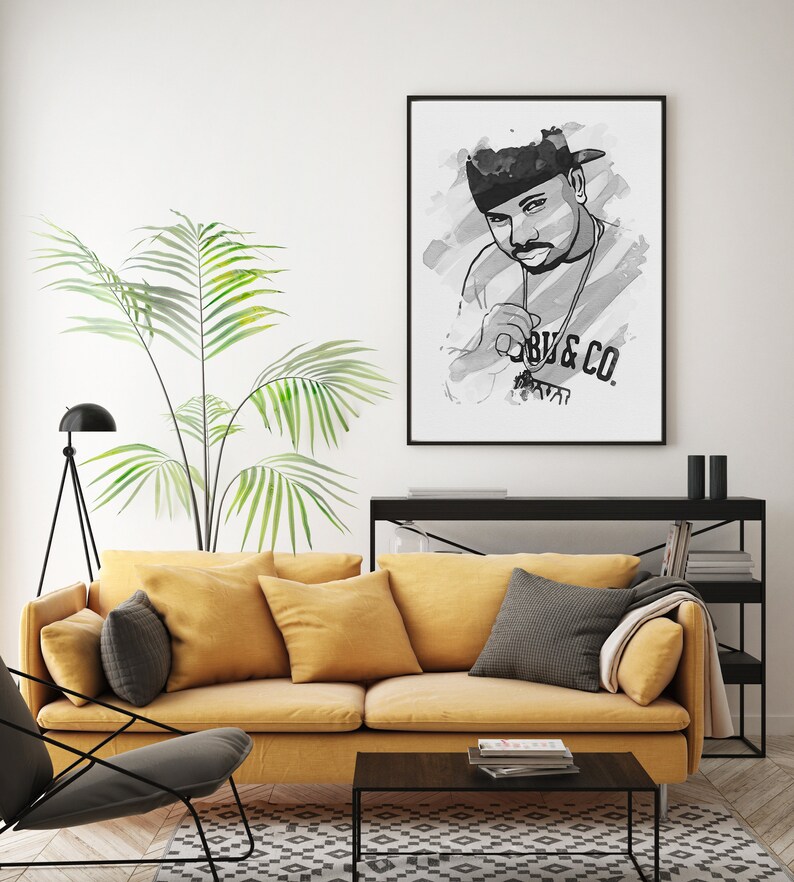 DJ Screw Portrait Hip Hop Printable Rapper Wall Art DJ - Etsy