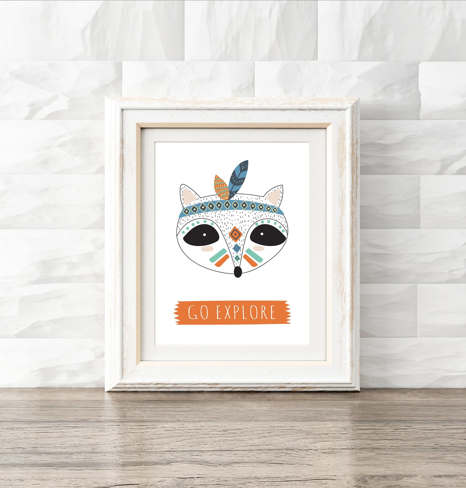 Tribal Animal Printables, Nursery Decor Set, 3 Piece Wall Art ...