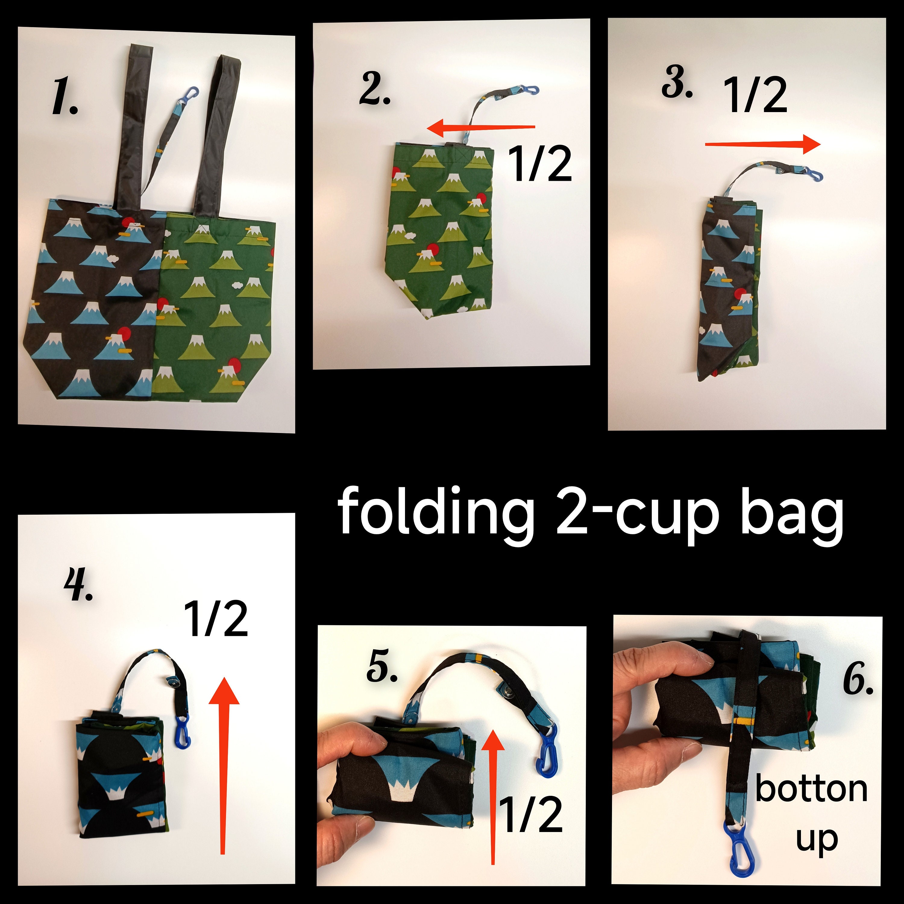 Taiwan Boba Tea Reversible 2-cup Bag, Foldable Bag, Bubble Tea Cup Bag ...