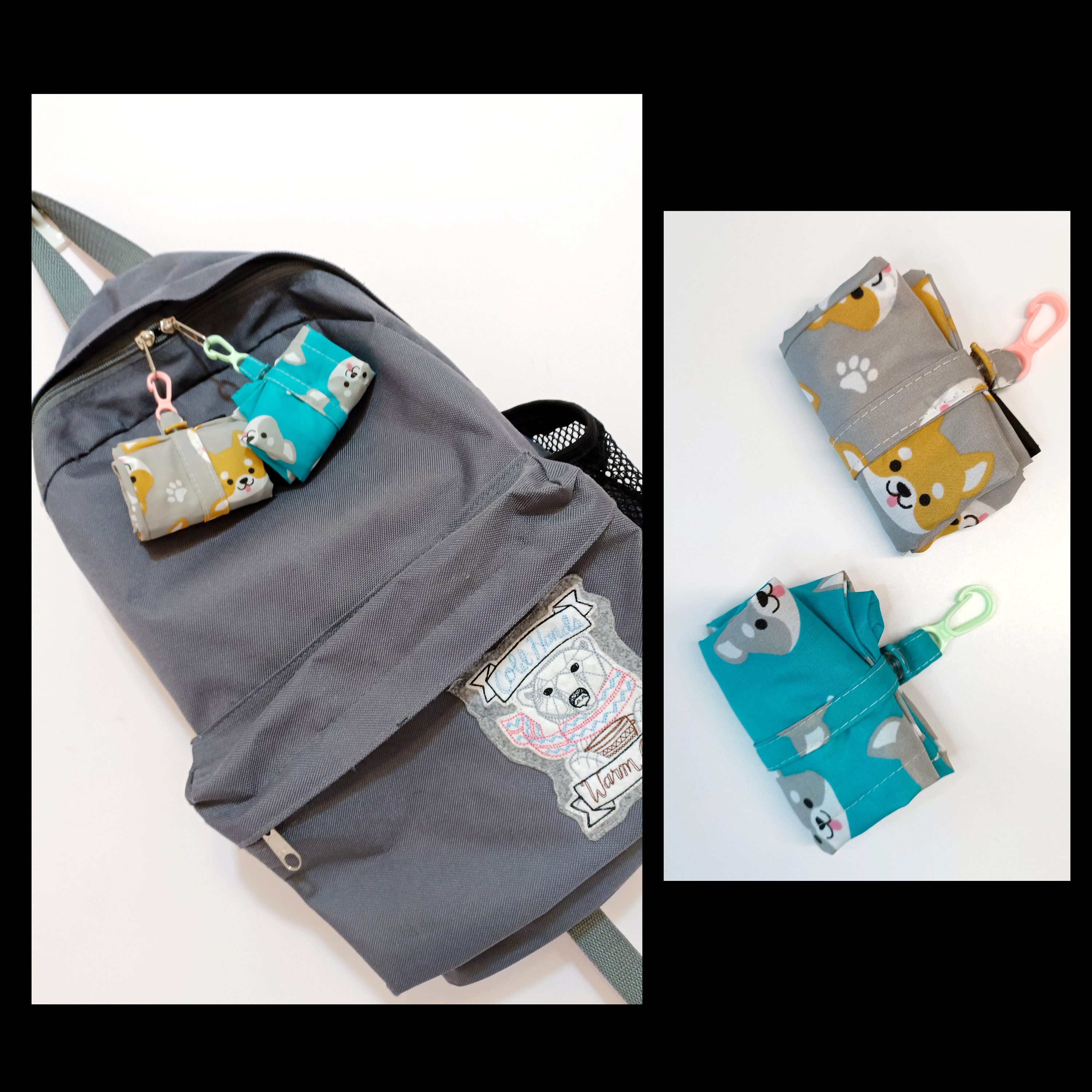 Taiwan Boba Tea Reversible 2-cup Bag, Foldable Bag, Bubble Tea Cup Bag ...