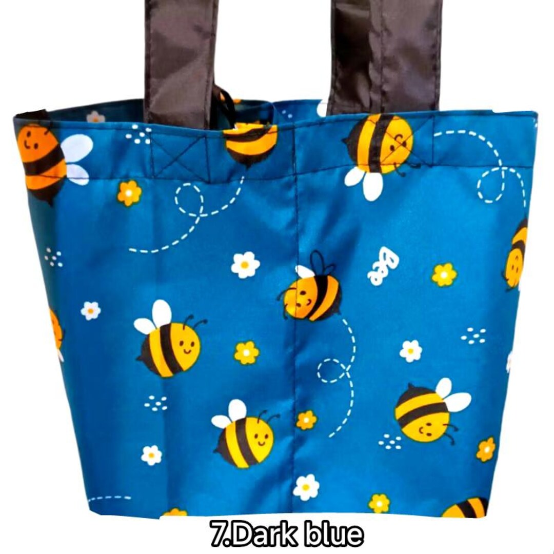 Little Busy Bees Reversible 2-cup Bag, Foldable Bag, Bubble Tea Cup Bag ...