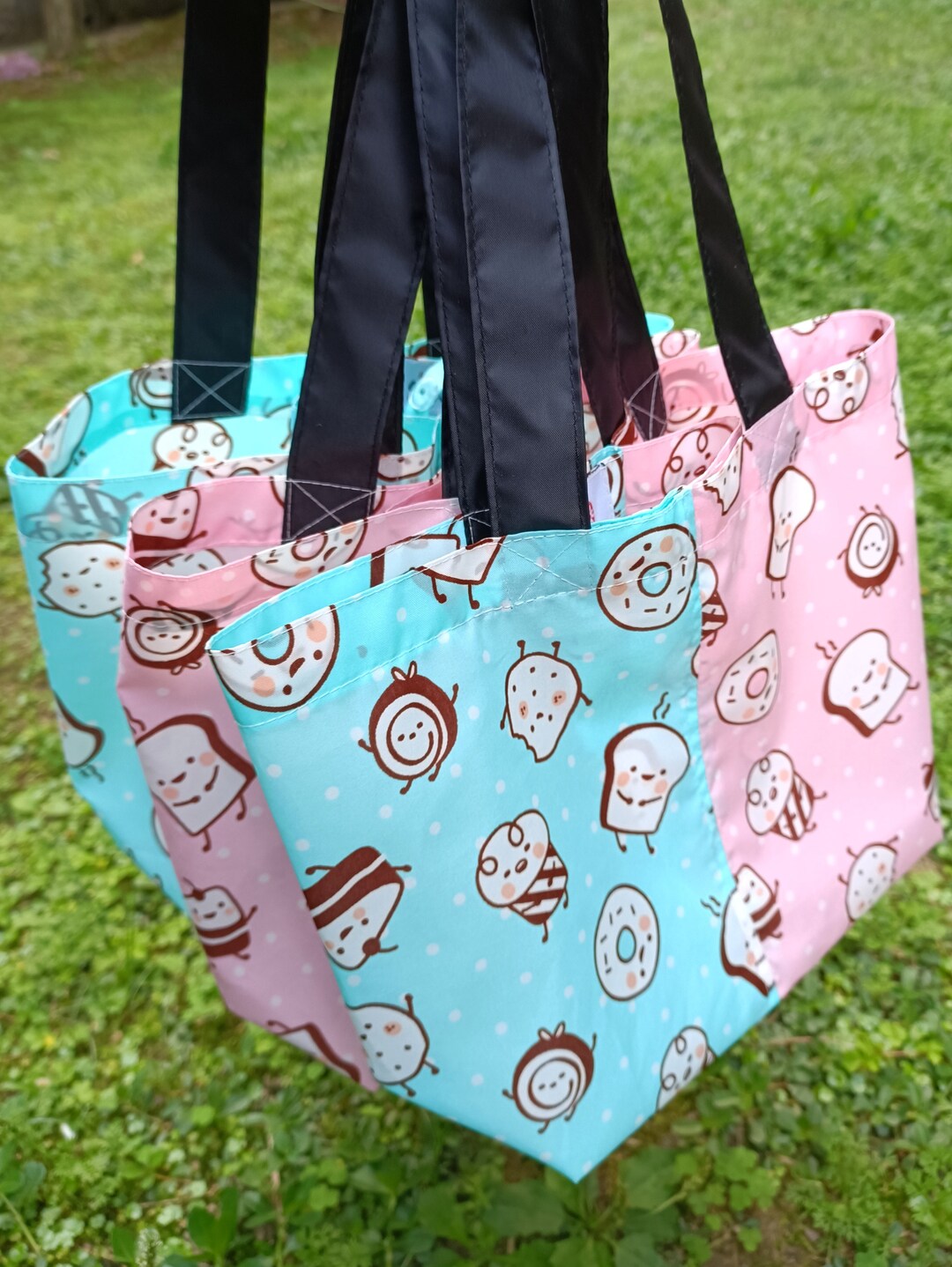 Dessert Reversible 2-cup Bag Foldable Bag Bubble Tea Cup Bag - Etsy