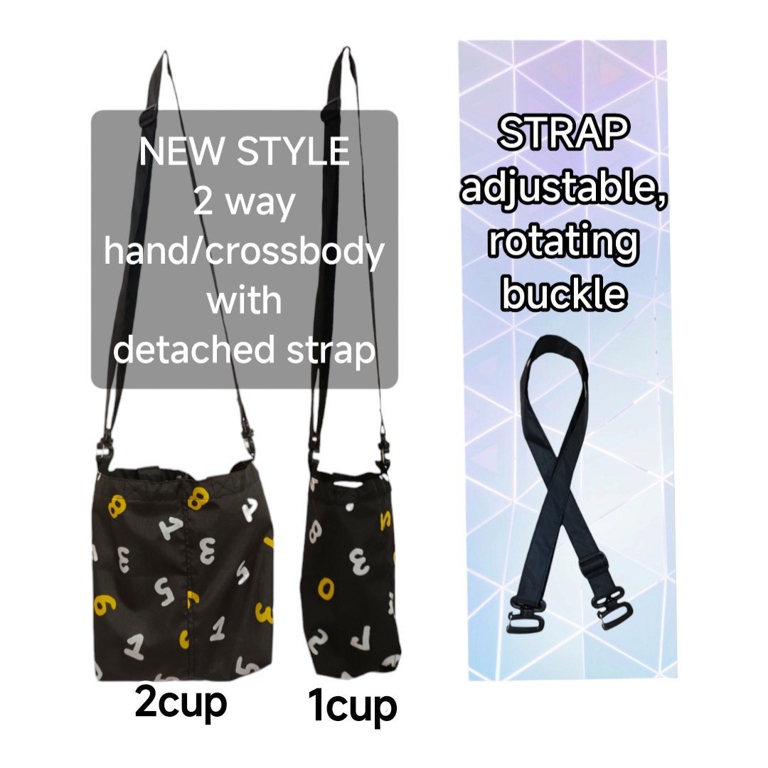 Mountain Reversible 2-cup Bag, Foldable Bag, Bubble Tea Cup Bag With ...