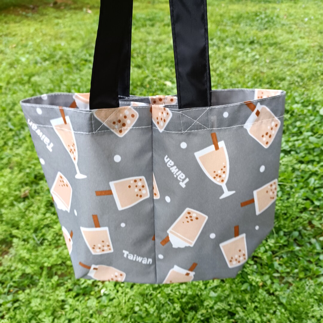 Taiwan Boba Tea Reversible 2-cup Bag Foldable Bag Bubble Tea - Etsy