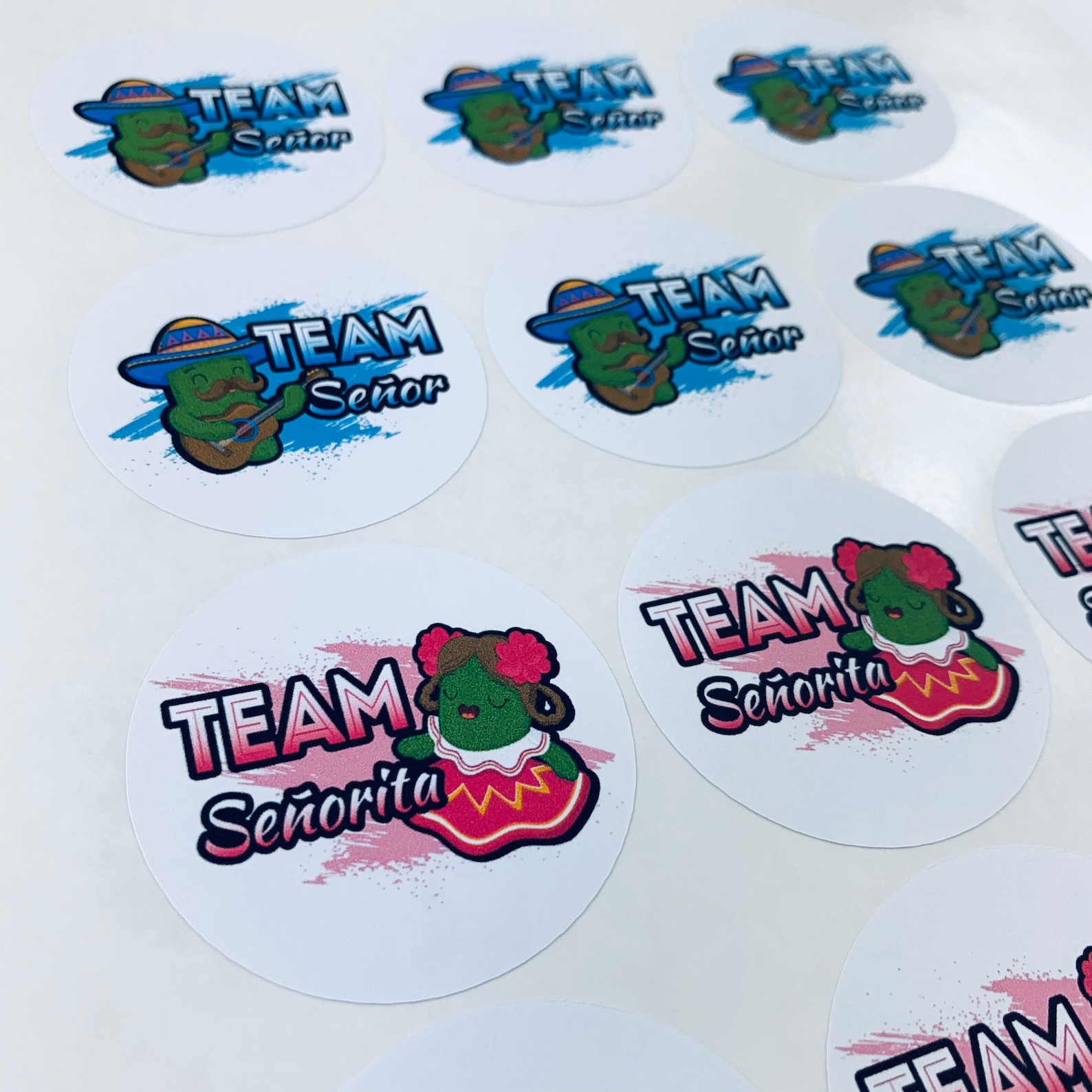 Senor or Senorita Gender Reveal Stickers Baby Shower Mexican - Etsy