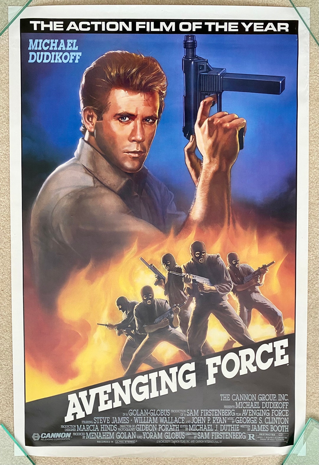 Vintage Movie Poster Avenging Force - Etsy