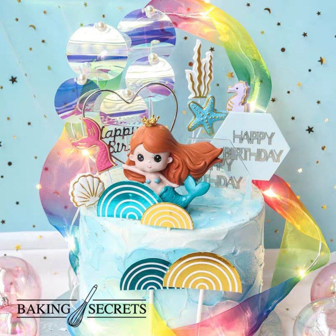 Little Mermaid Birthday Cake Topper - Etsy