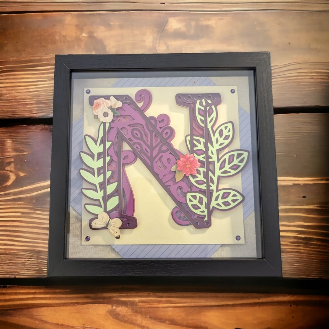 Personalized 6-layer 3D Mandala Alphabet Shadowbox - Custom Home Decor ...