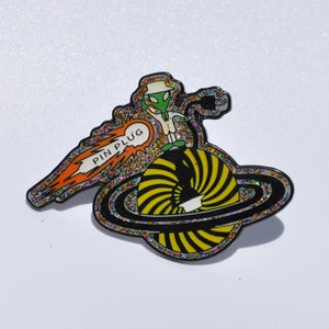 Alien on Mars Pin - Trippy Outer Space Green Alien - the Hat Pin Plug X ...