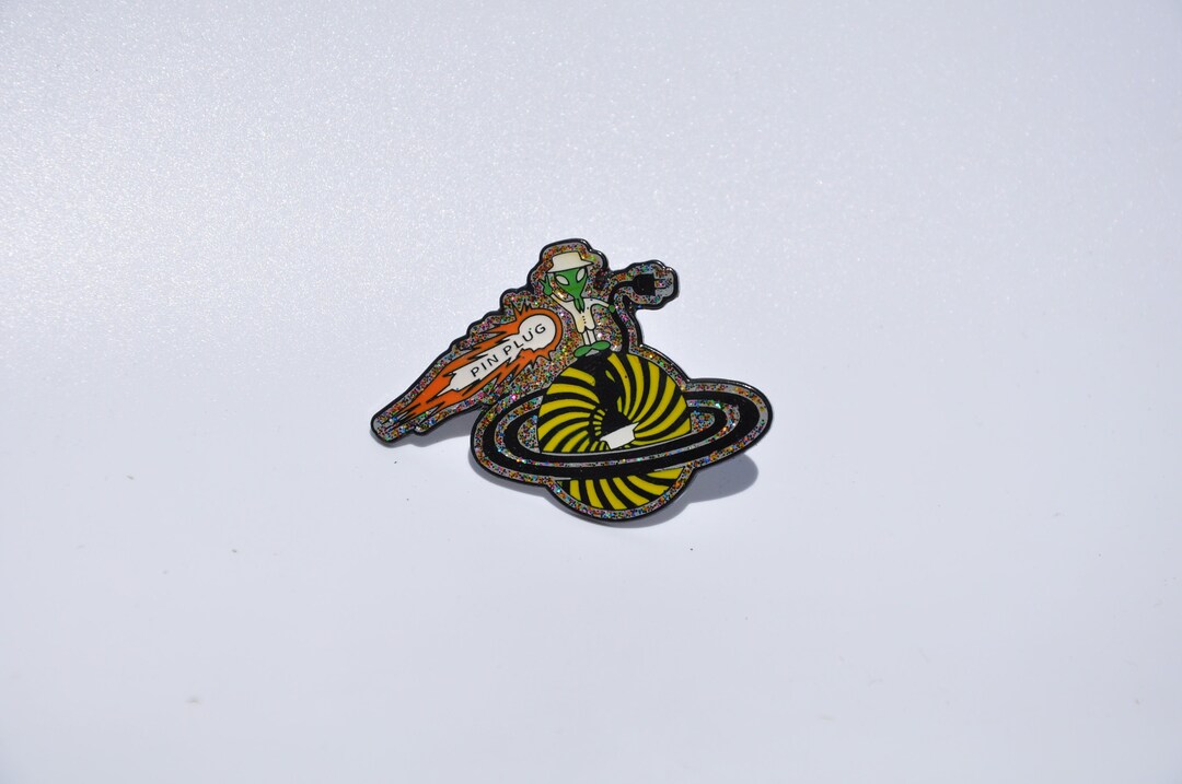Alien on Mars Pin - Trippy Outer Space Green Alien - the Hat Pin Plug X ...