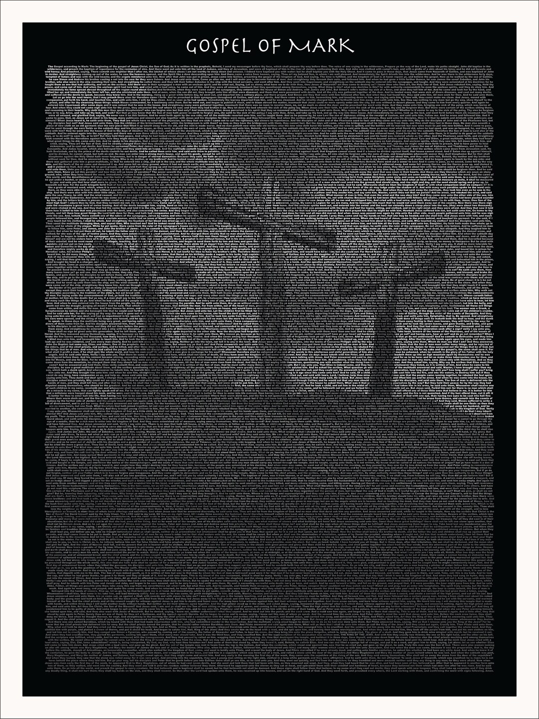 Image of Calvary Created by Using the Gospel of Mark. giclee Artist ...