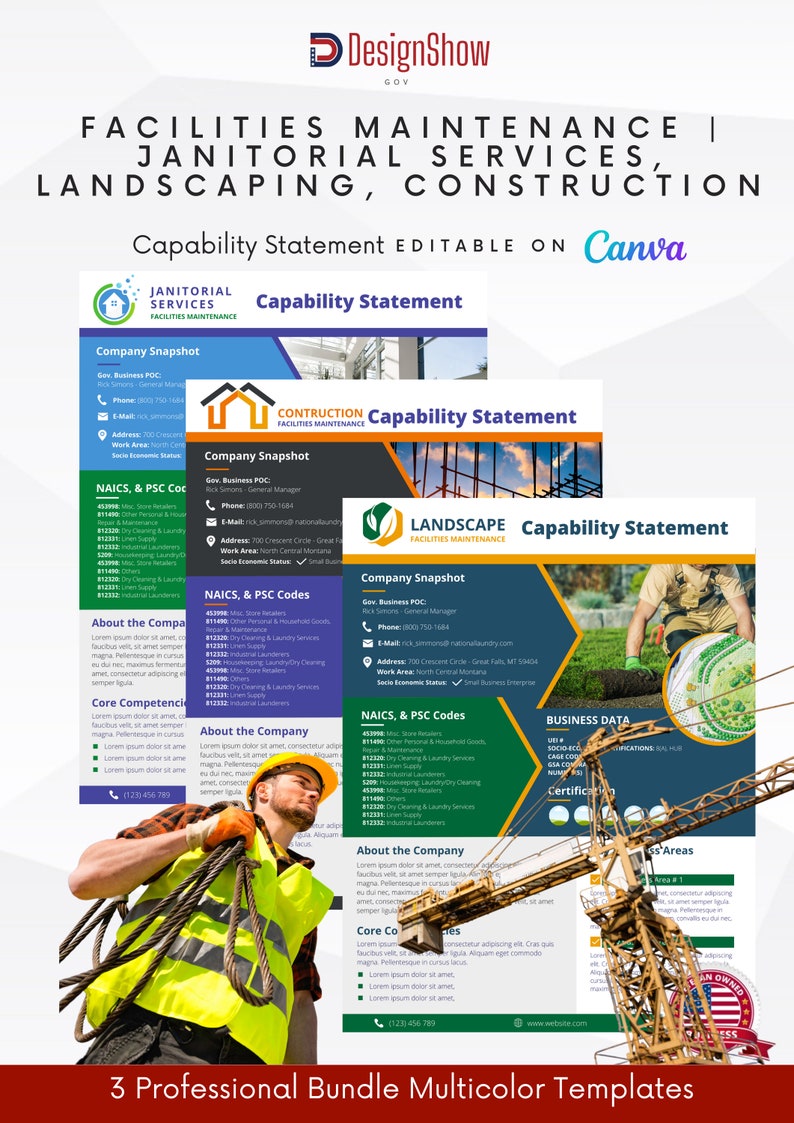 Editable Facilities Maintenance Capability Statement - Etsy