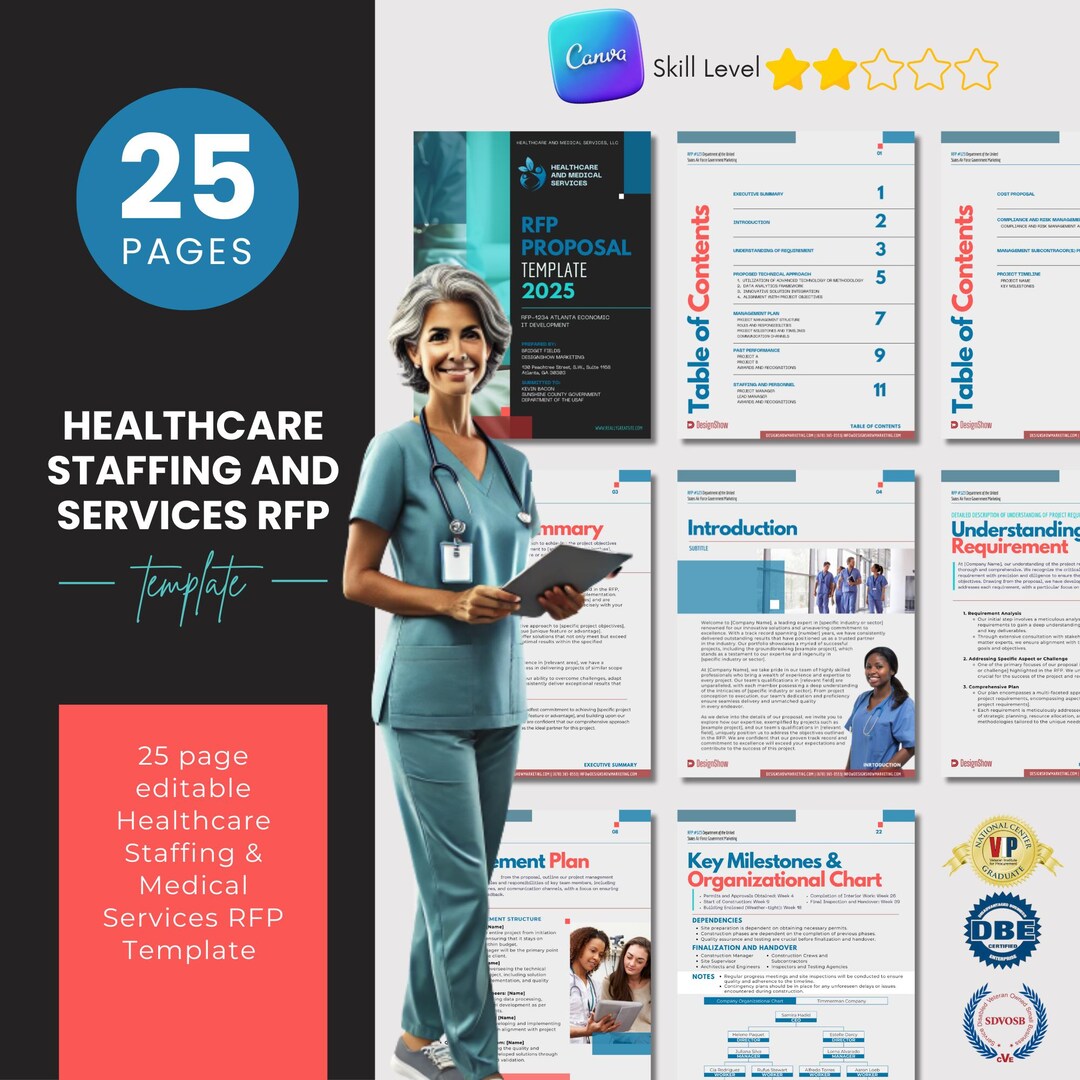 Editable Healthcare/staffing RFP/RFQ Template - Etsy
