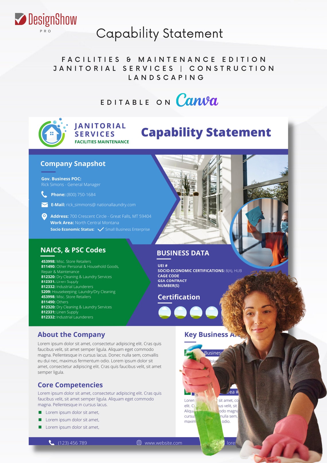 Editable Facilities Maintenance Capability Statement - Etsy