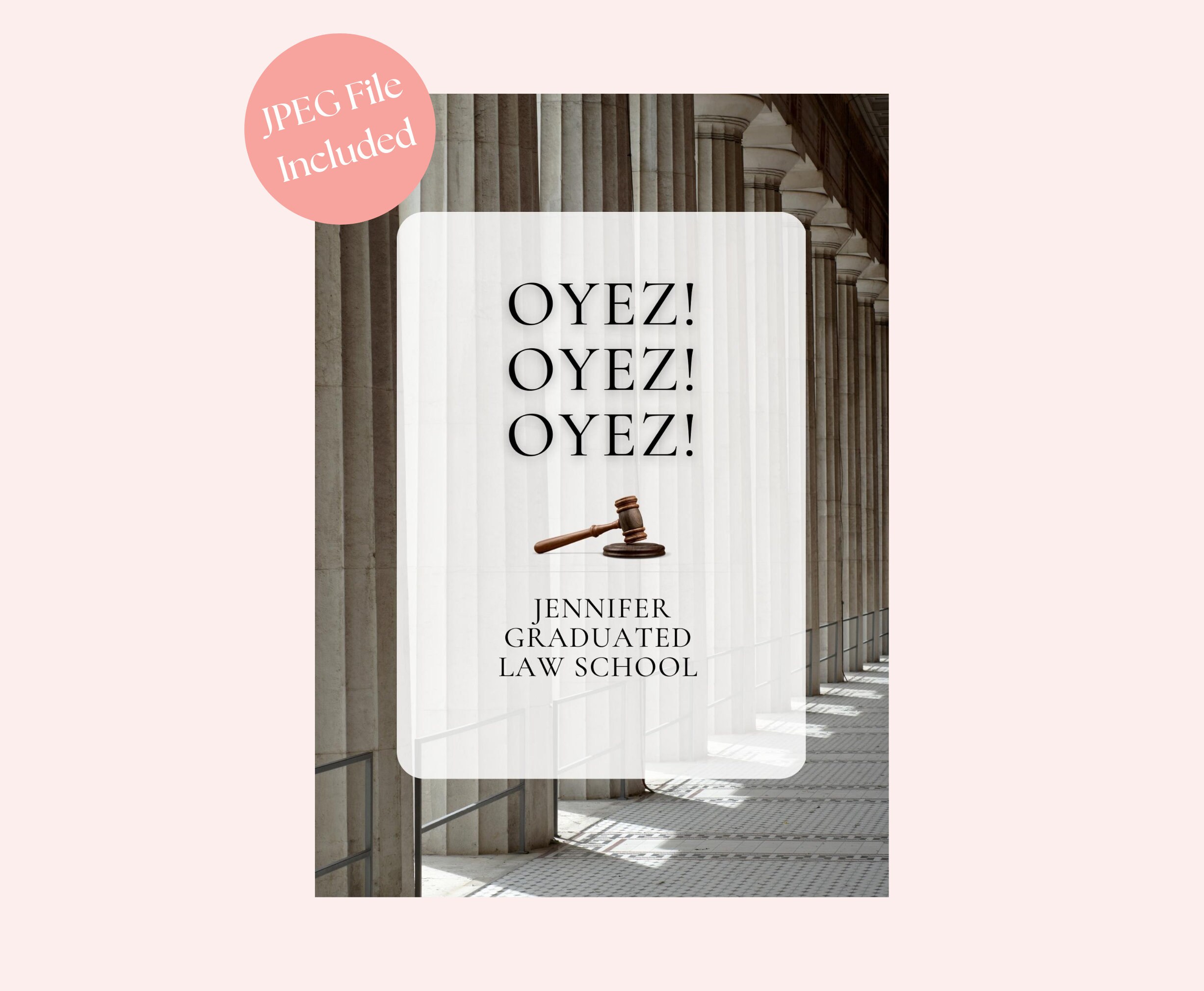 PRINTABLE Lawyer Graduation Card PERSONALIZED Law School Graduation ...