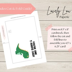 PRINTABLE | Father's Day Card | Instant Download | You Are One T-rrific ...