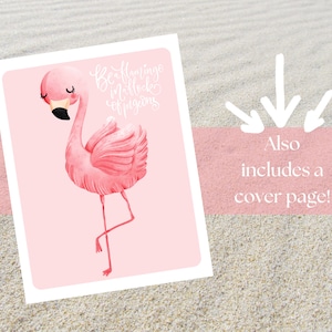 PRINTABLE Flamingo Stationary | Lined Flamingo Writing Paper | Instant ...