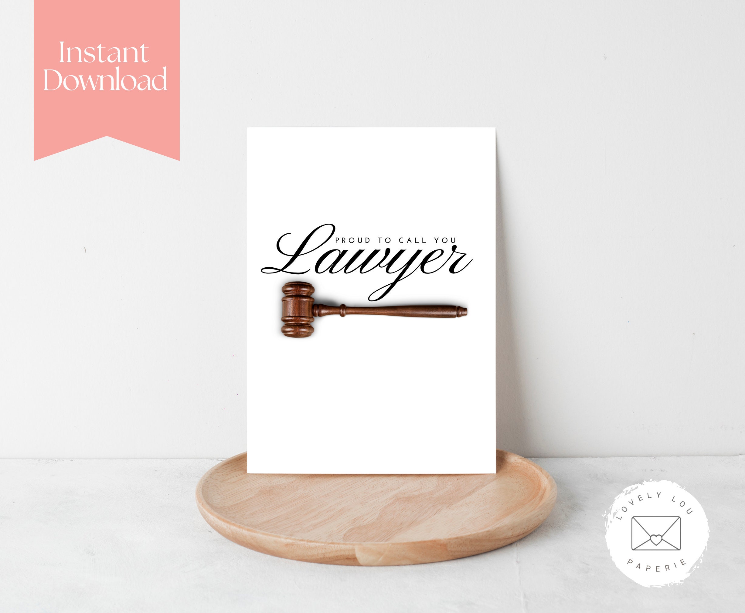 PRINTABLE Lawyer Graduation Card | Bar Exam Passing | Instant Download ...