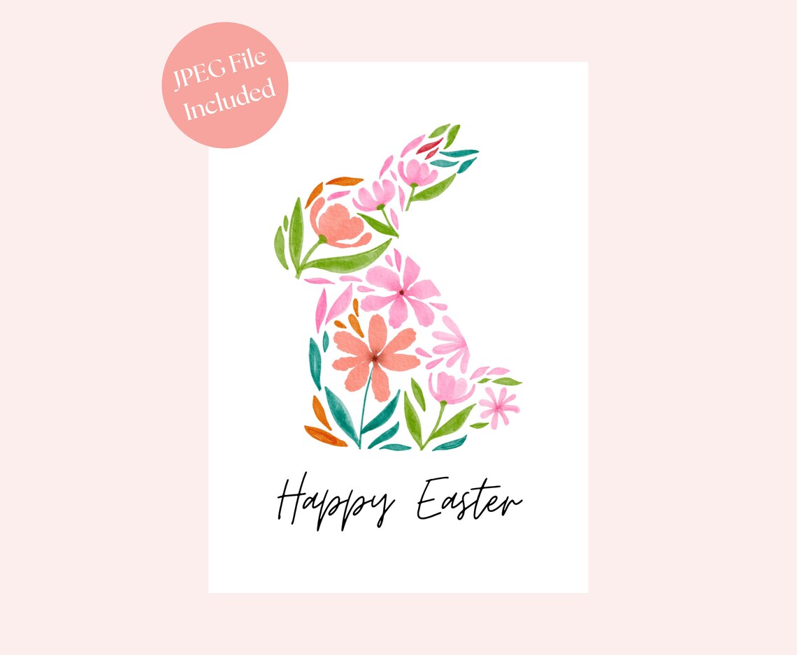 Printable Easter Card | Happy Easter Card | Instant Download ...