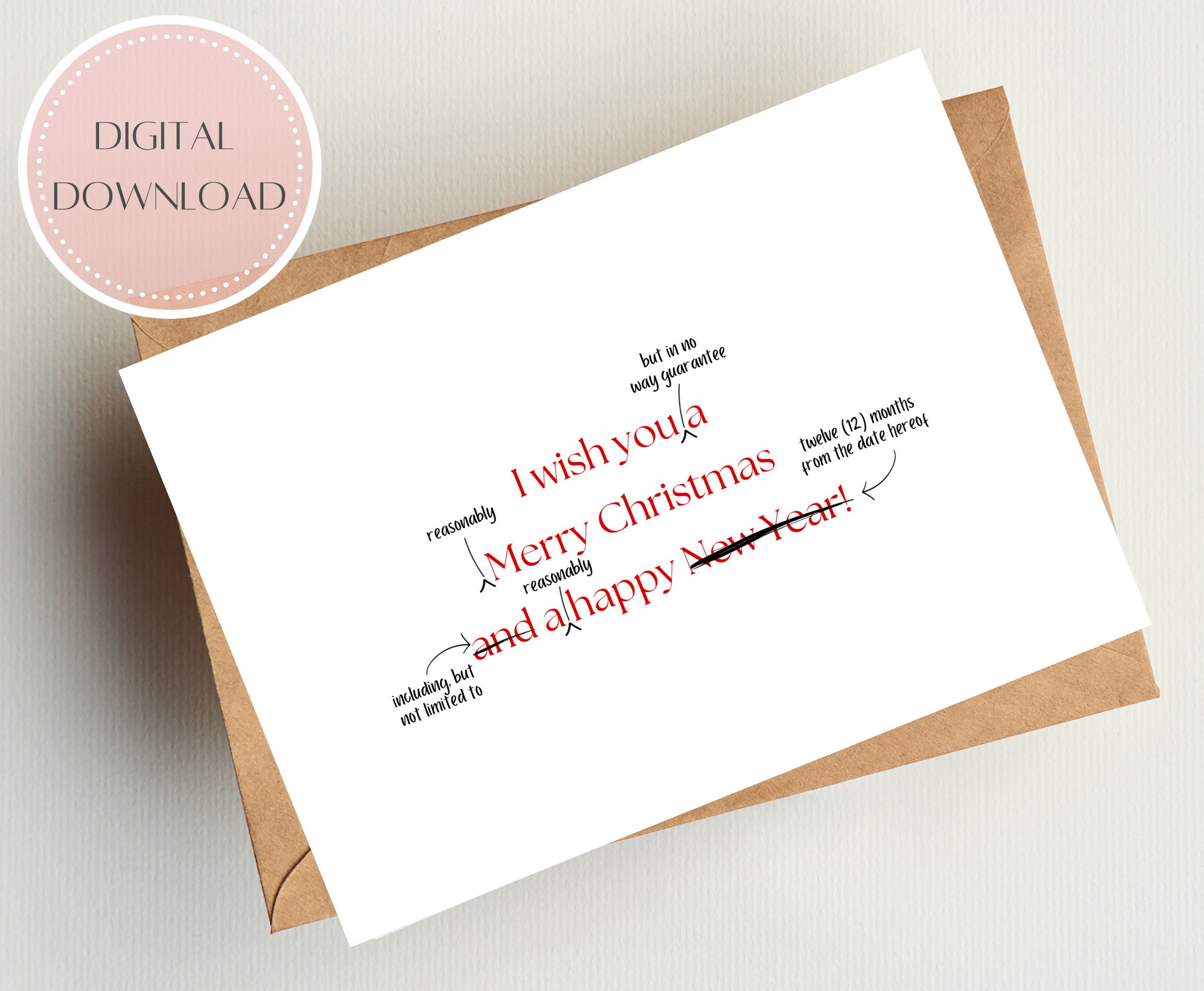 Attorney Christmas Card | Happy Holidays Card to Lawyer | Instant ...