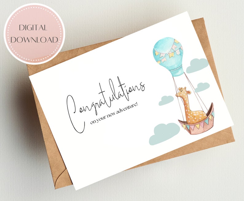 PRINTABLE Baby Congratulations Card | Instant Download | A6 Card | New ...