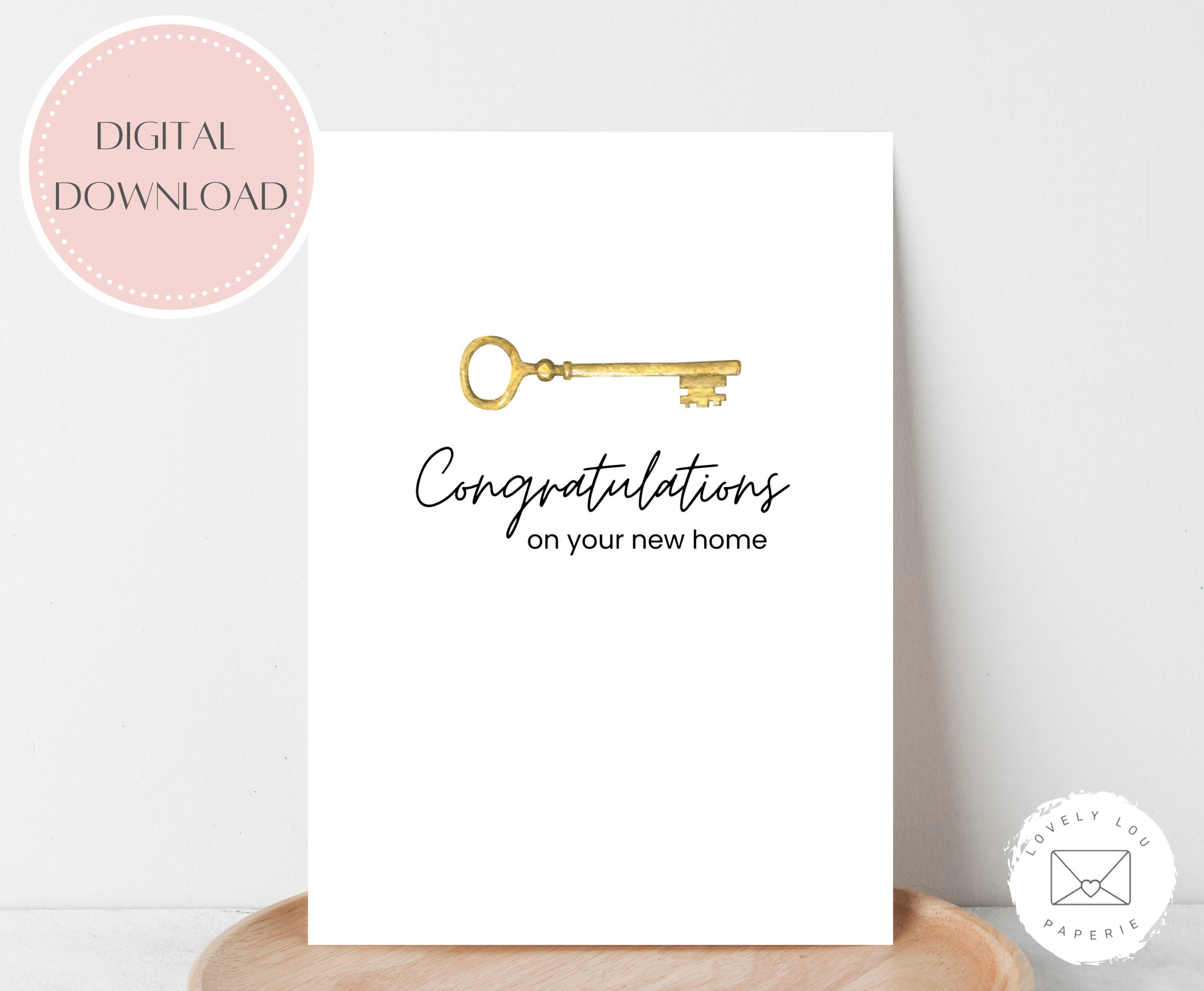 PRINTABLE New Home Card | Congratulations on Your New Home | Instant ...