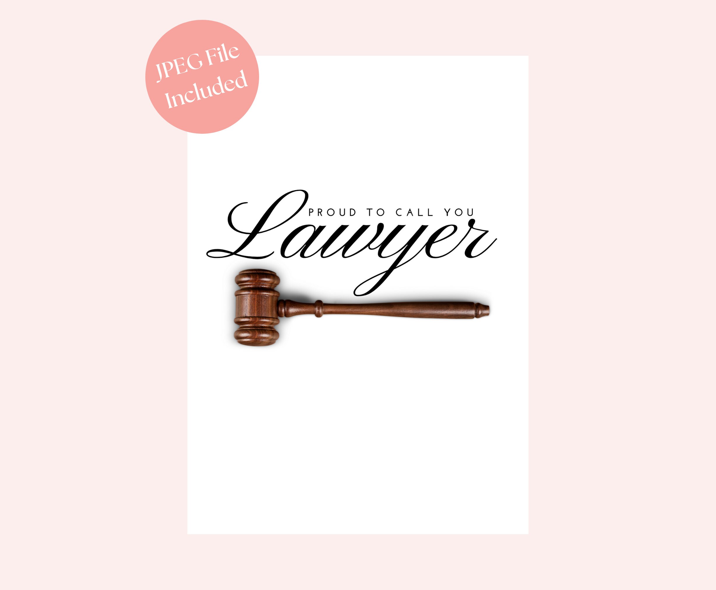 PRINTABLE Lawyer Graduation Card | Bar Exam Passing | Instant Download ...