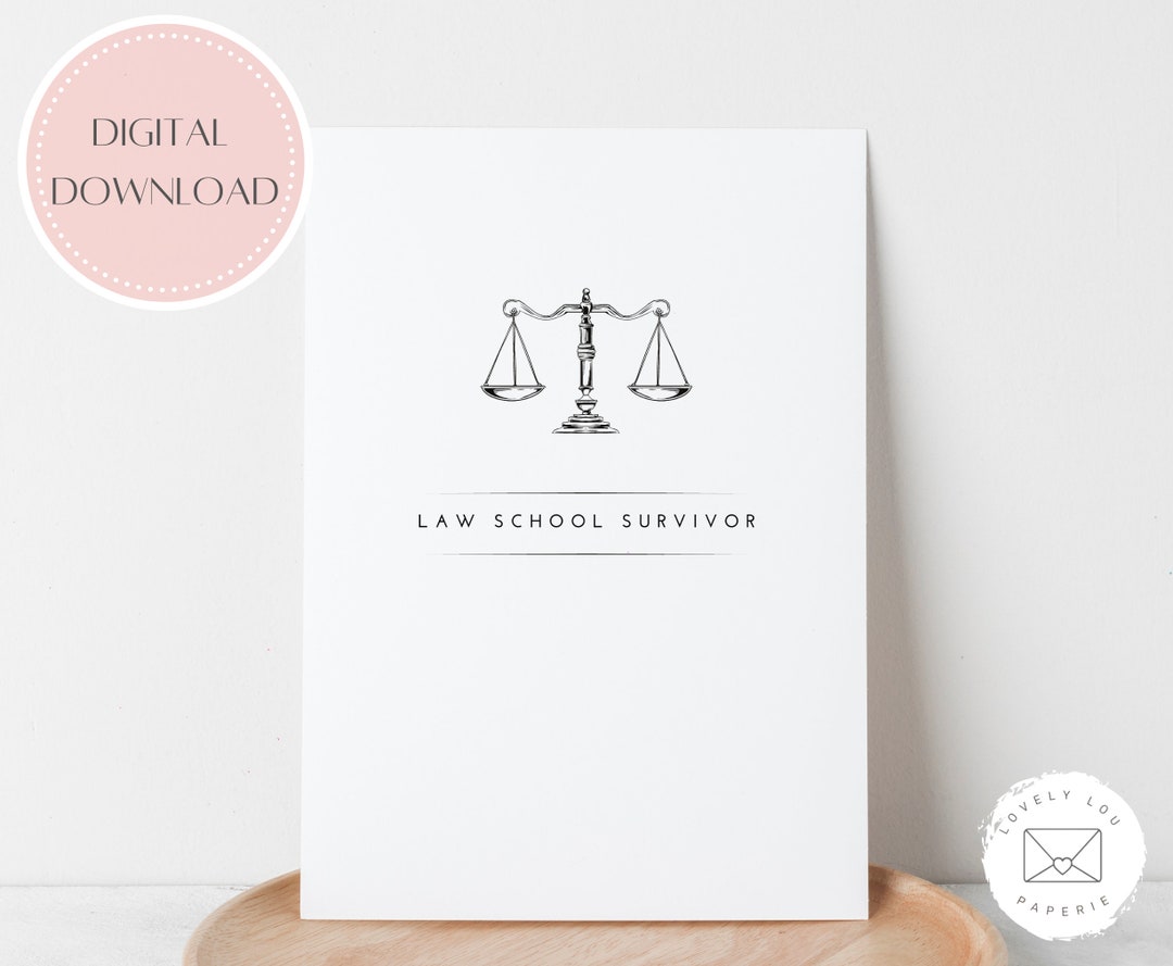 PRINTABLE Lawyer Graduation Card | Law School Graduation Card | Instant ...