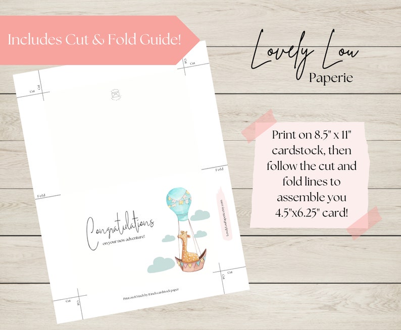 PRINTABLE Baby Congratulations Card Instant Download A6 Card New Baby ...