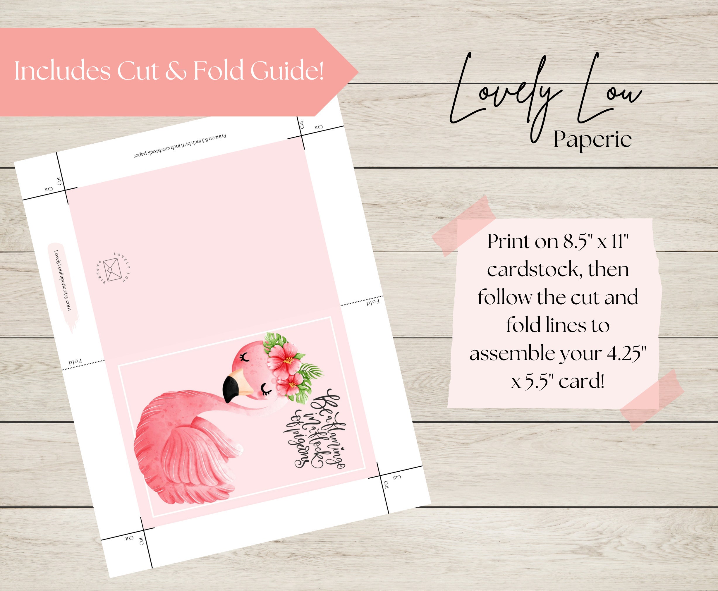 PRINTABLE Flamingo Card | Be a Flamingo Card | Instant Download | Pink ...