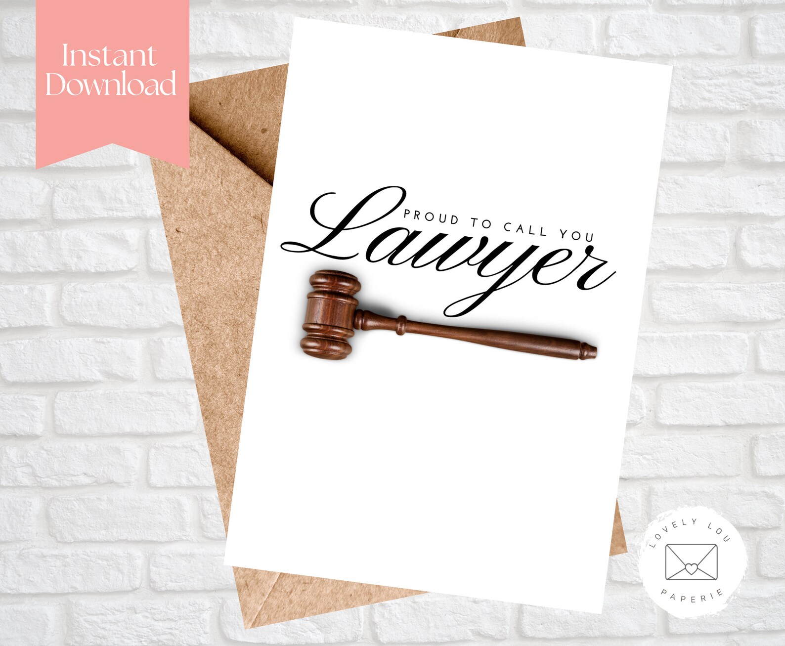 PRINTABLE Lawyer Graduation Card | Bar Exam Passing | Instant Download ...
