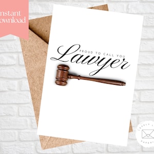 PRINTABLE Lawyer Graduation Card | Bar Exam Passing | Instant Download ...