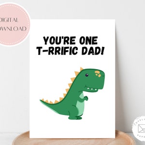 PRINTABLE | Father's Day Card | Instant Download | You Are One T-rrific ...
