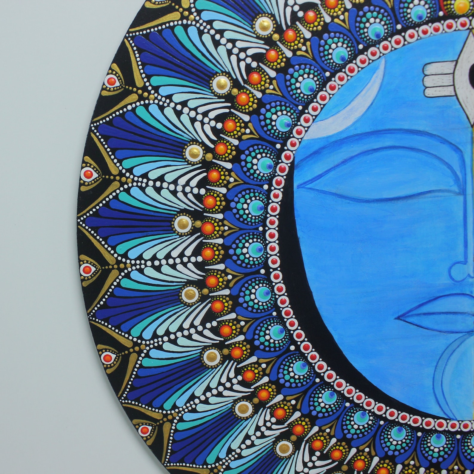 Shiva & Shakti Dot Mandala Painting – Hand-painted Acrylic Art ...