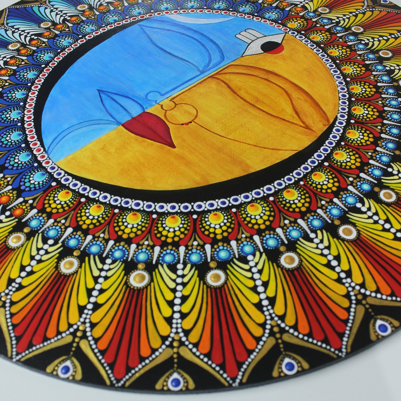 Shiva & Shakti Dot Mandala Painting – Hand-painted Acrylic Art ...