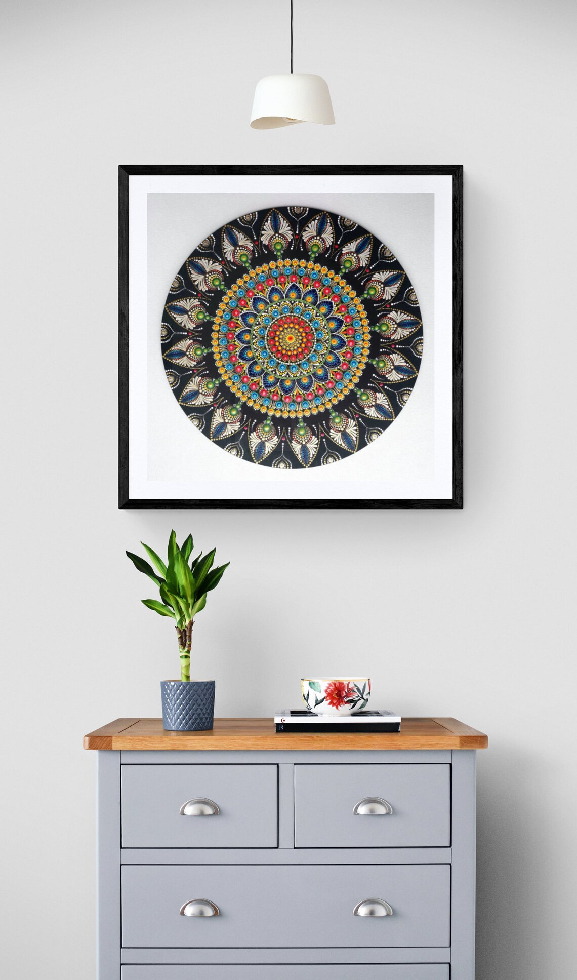 16 Dot Mandala Painting Hand Painted Acrylic Colors - Etsy