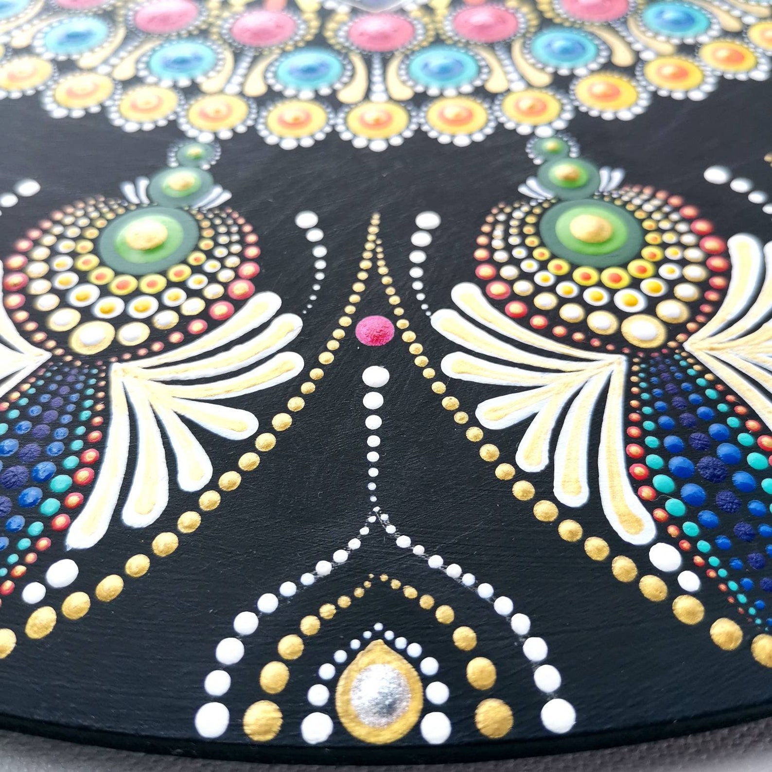 16 Dot Mandala Painting Hand Painted Acrylic Colors - Etsy