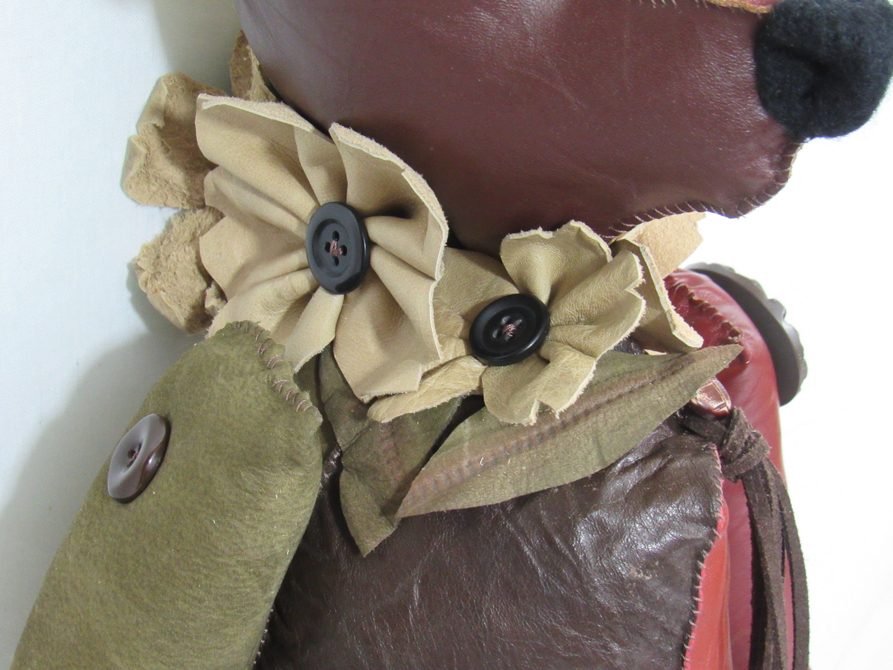 Artisan Primitive Leather Teddy Bear 18 Inch my Little - Etsy