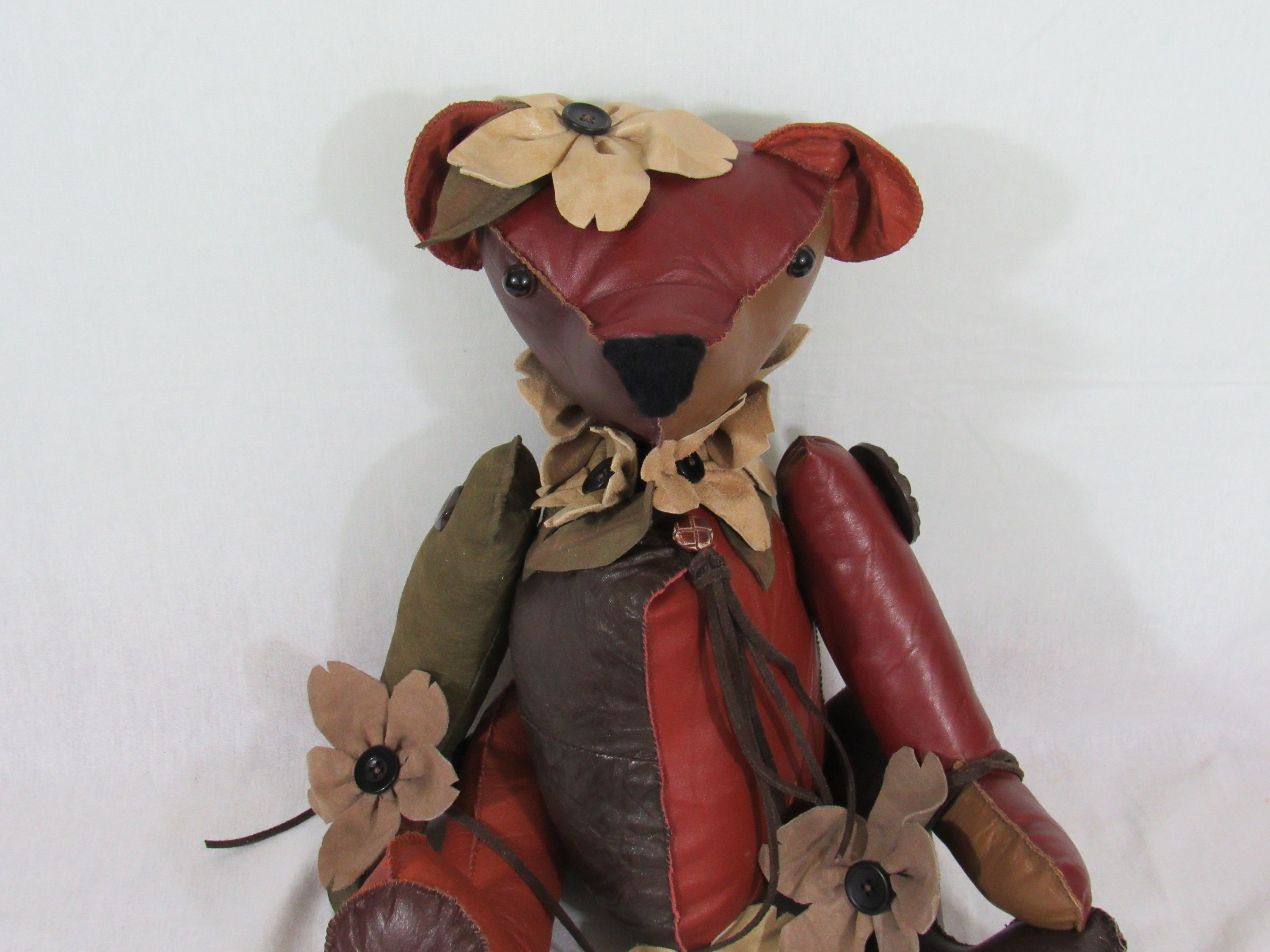 Artisan Primitive Leather Teddy Bear 18 Inch my Little - Etsy