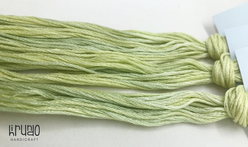 Hand dyed cotton FLOSS EMBROIDERY THREAD 8 yards chopped | Etsy