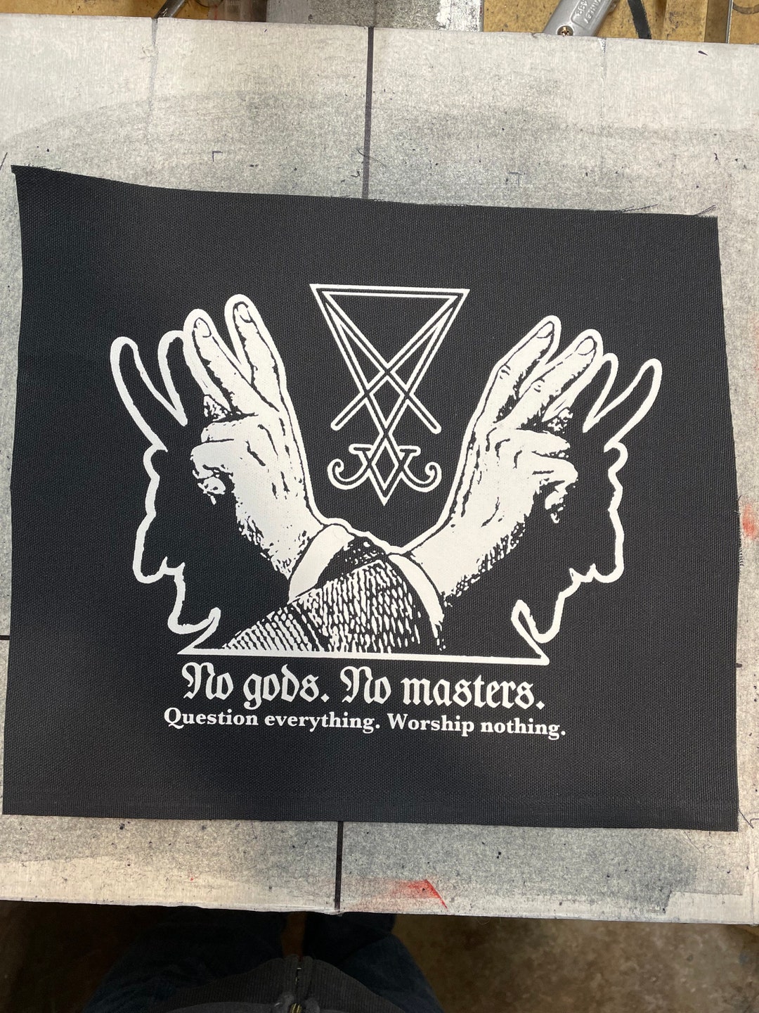 No Gods No Masters Sigil of Lucifer Back Patch - Etsy
