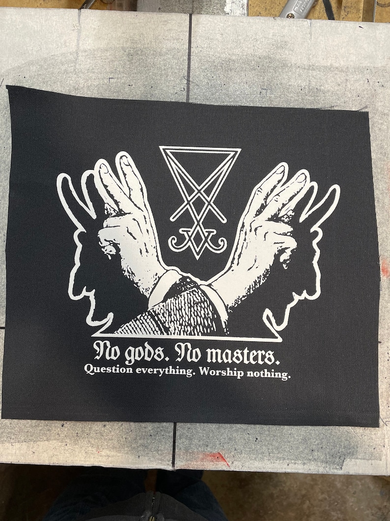 No Gods No Masters Sigil of Lucifer Back Patch - Etsy