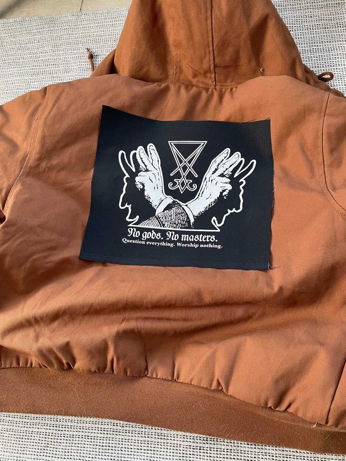 No Gods No Masters Sigil of Lucifer Back Patch - Etsy